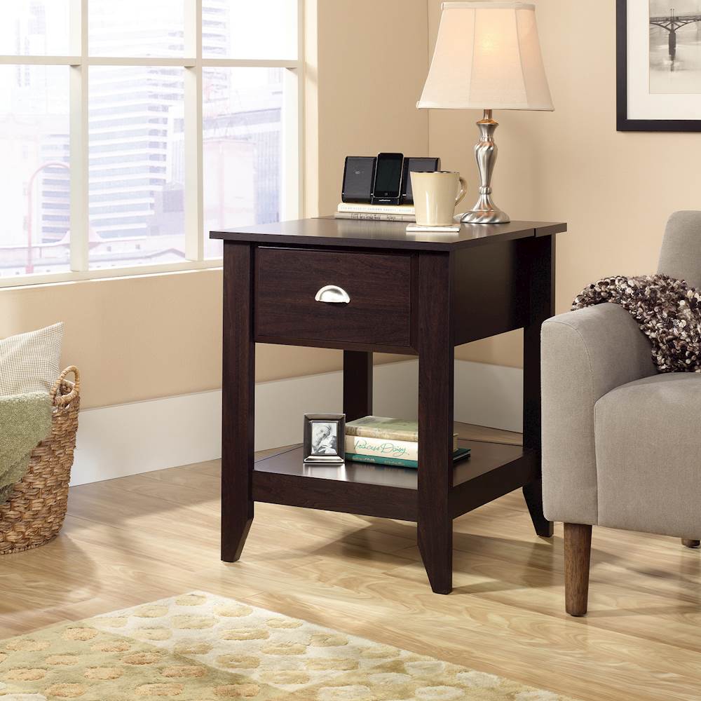 Best Buy: Sauder Shoal Creek Collection SmartCenter Side Table Jamocha ...