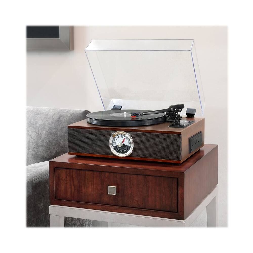 Best Buy: Victrola Bluetooth Stereo Audio System Mahogany VTA-60-ESP