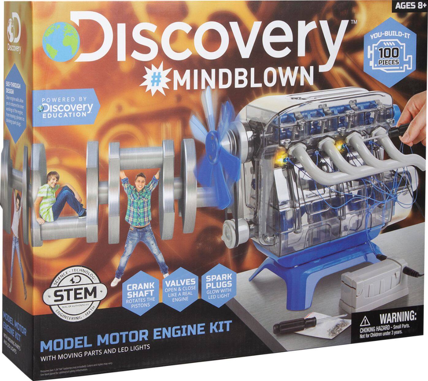 Best Buy: Discovery Mind Blown Motor Engine Model Kit Gray/Blue 1006975