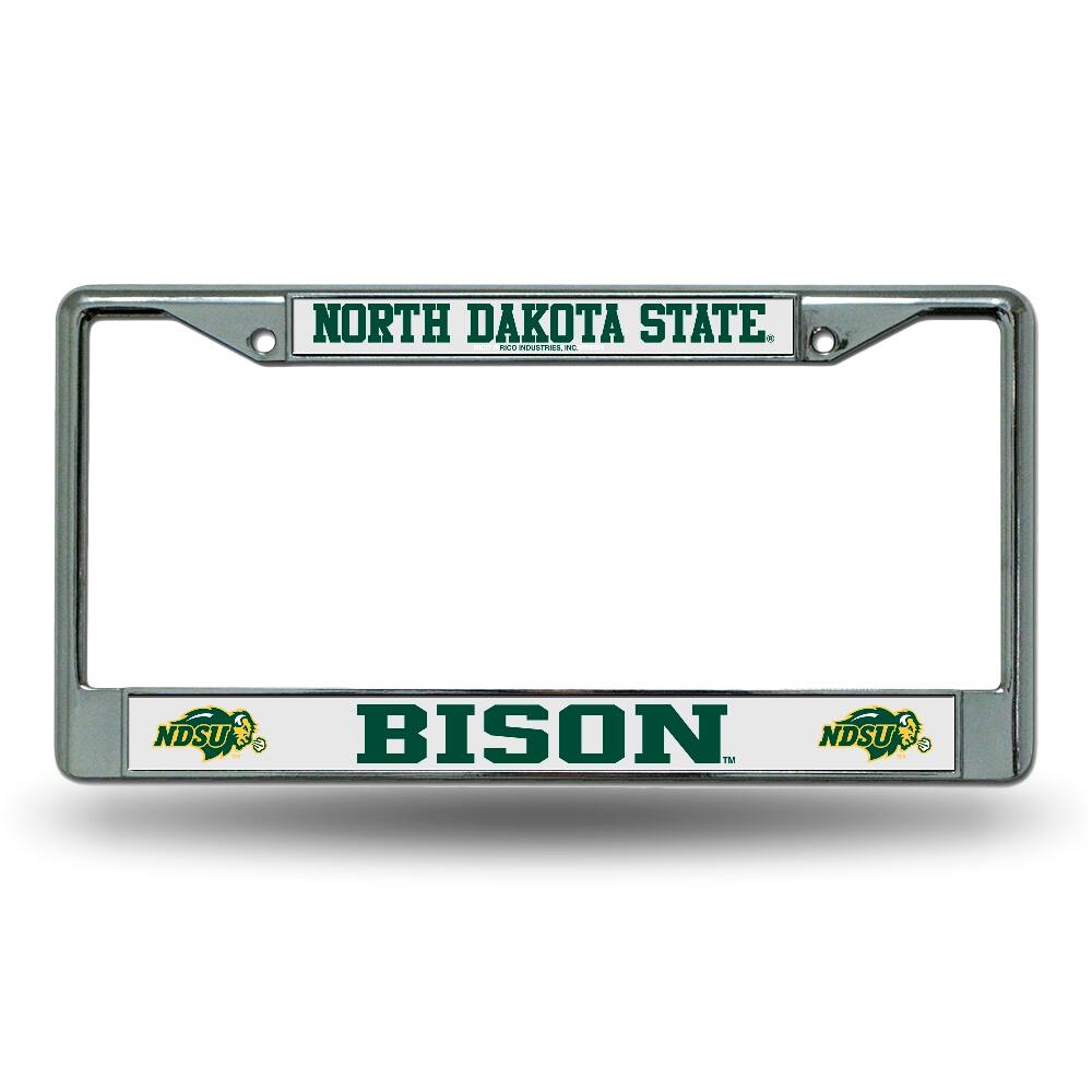 Rico Industries North Dakota State Bison Chrome License Plate Frame ...