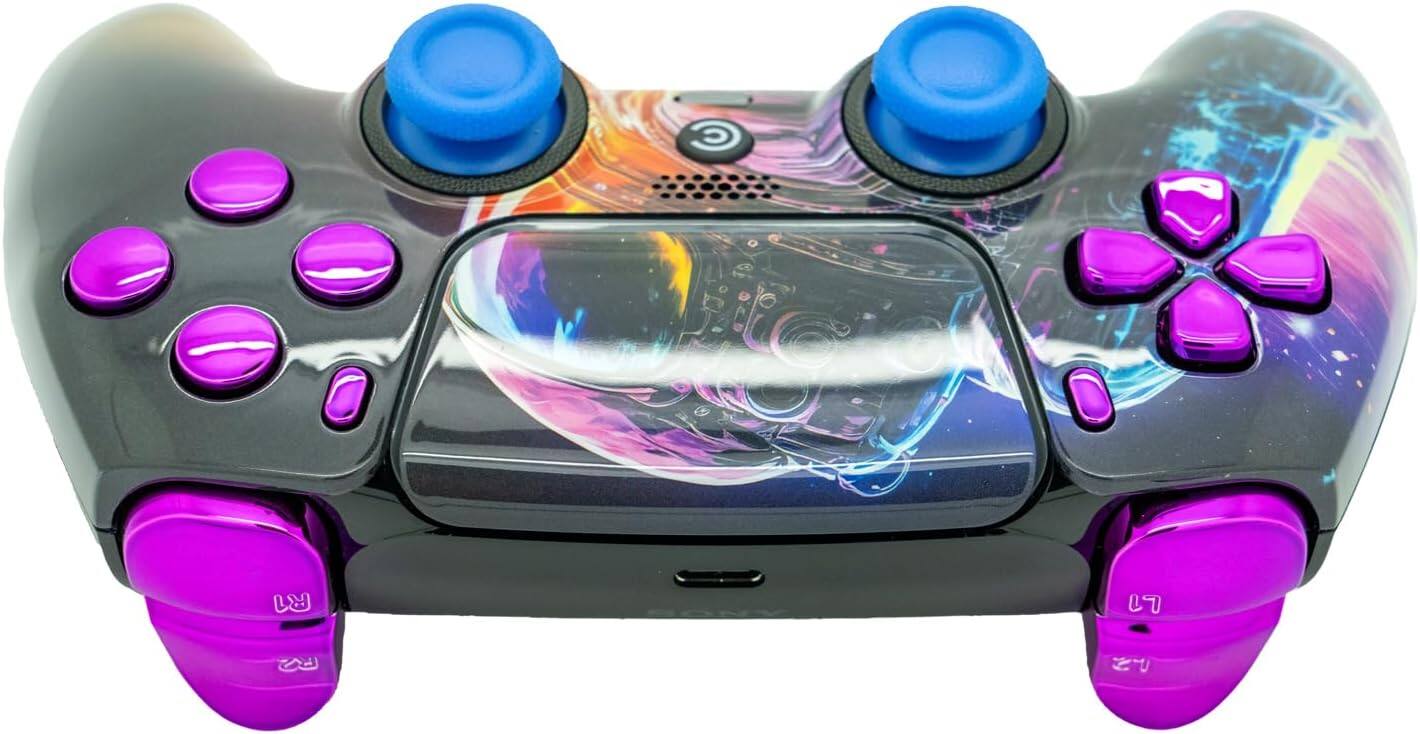 Custom Controllerzz Custom Wireless Controller for PS5 Astronaut & Purple Chrome Inserts - Best Buy