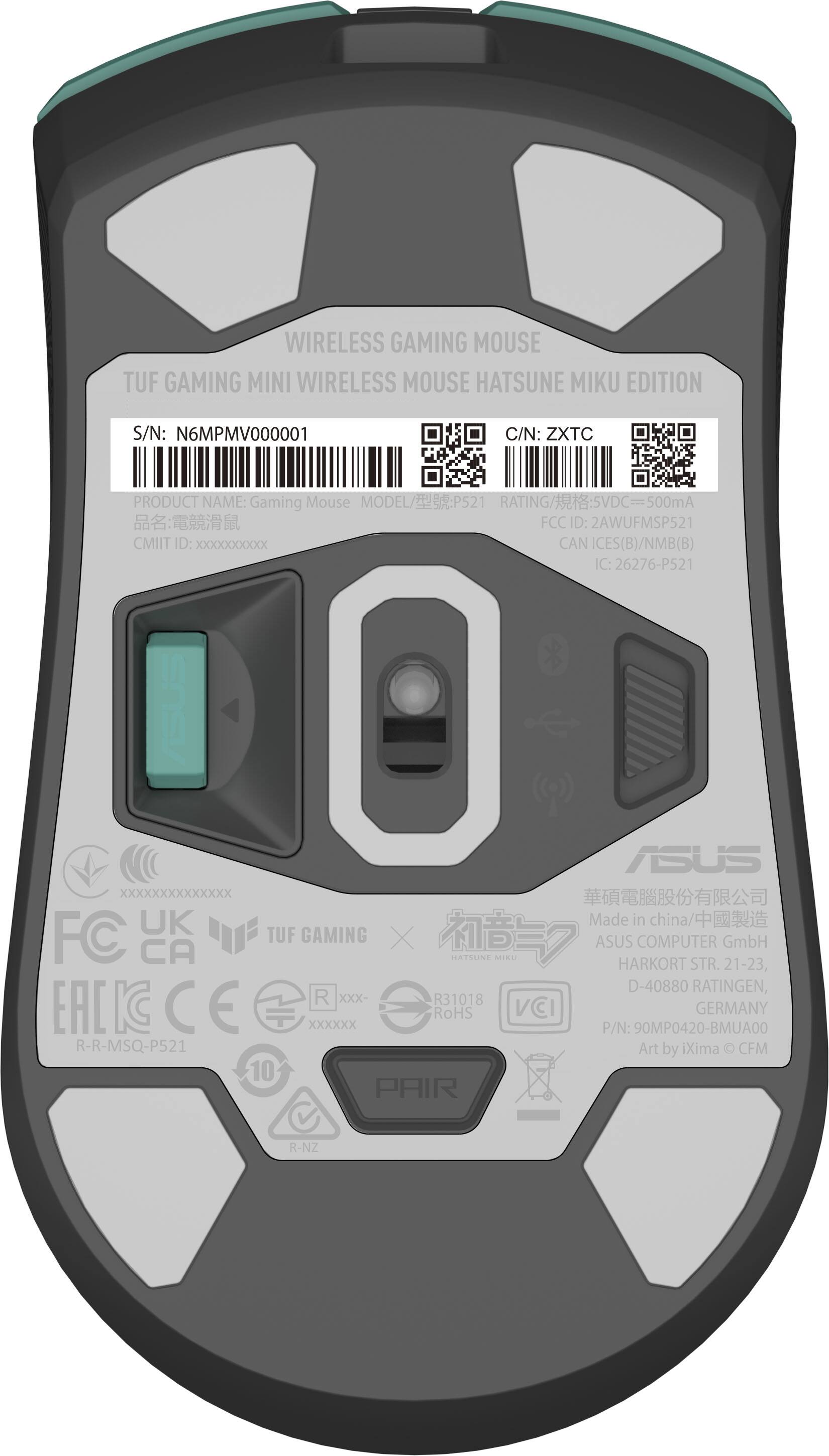 ASUS TUF GAMING Mini Lightweight Optical Gaming Mouse Wireless Hatsune ...