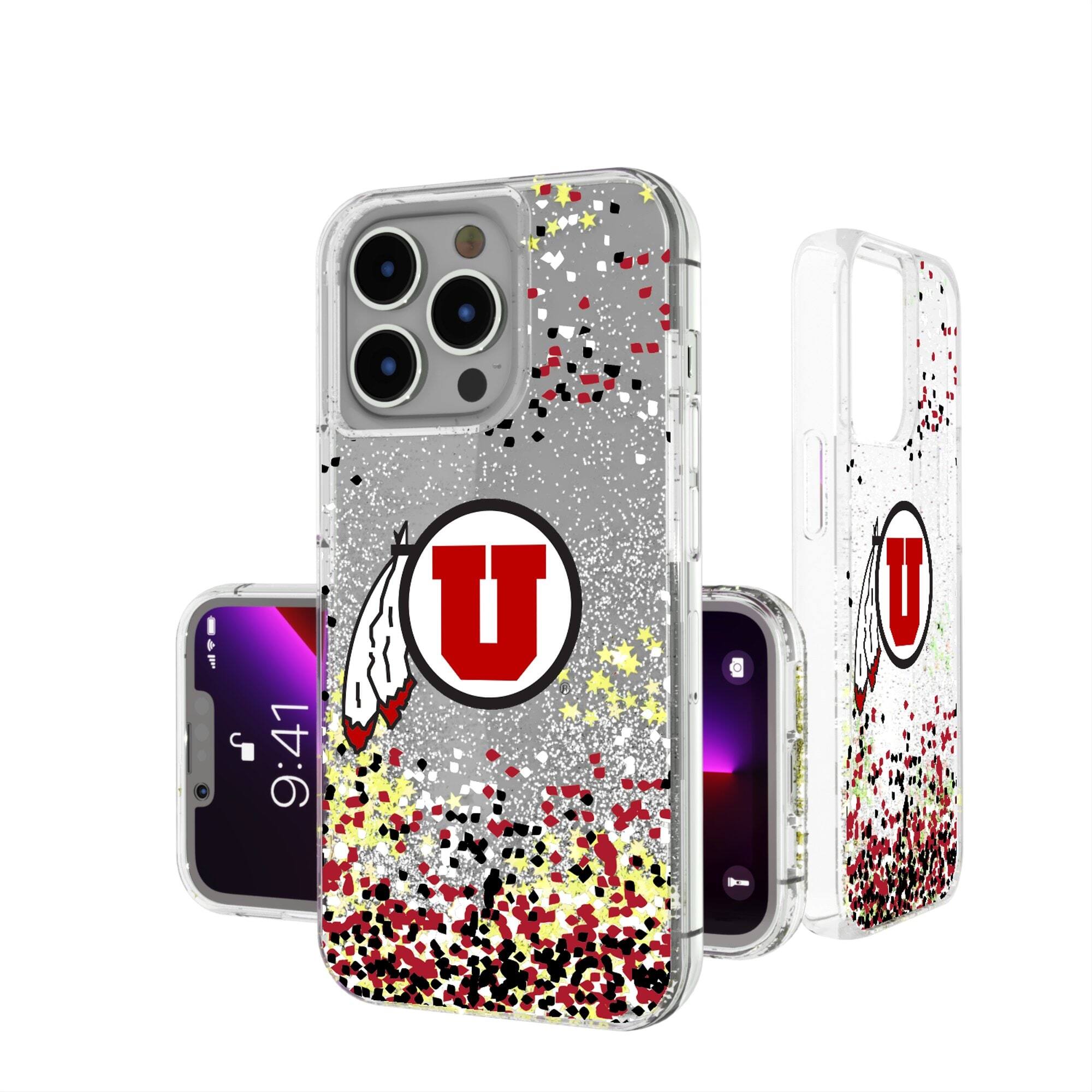 Keyscaper NCAA Utah Utes iPhone Glitter Confetti Design Case 13 Pro Max ...