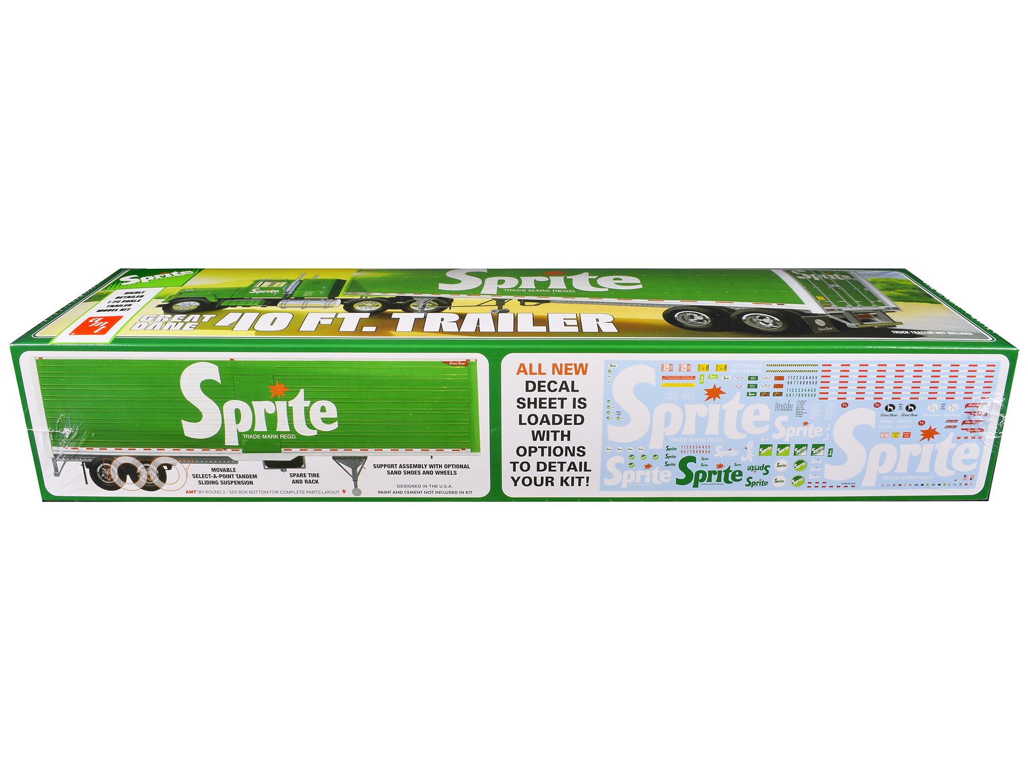 Skill 3 Model Kit Great Dane 40' Dry Goods Trailer "Sprite" 1/25 Scale ...