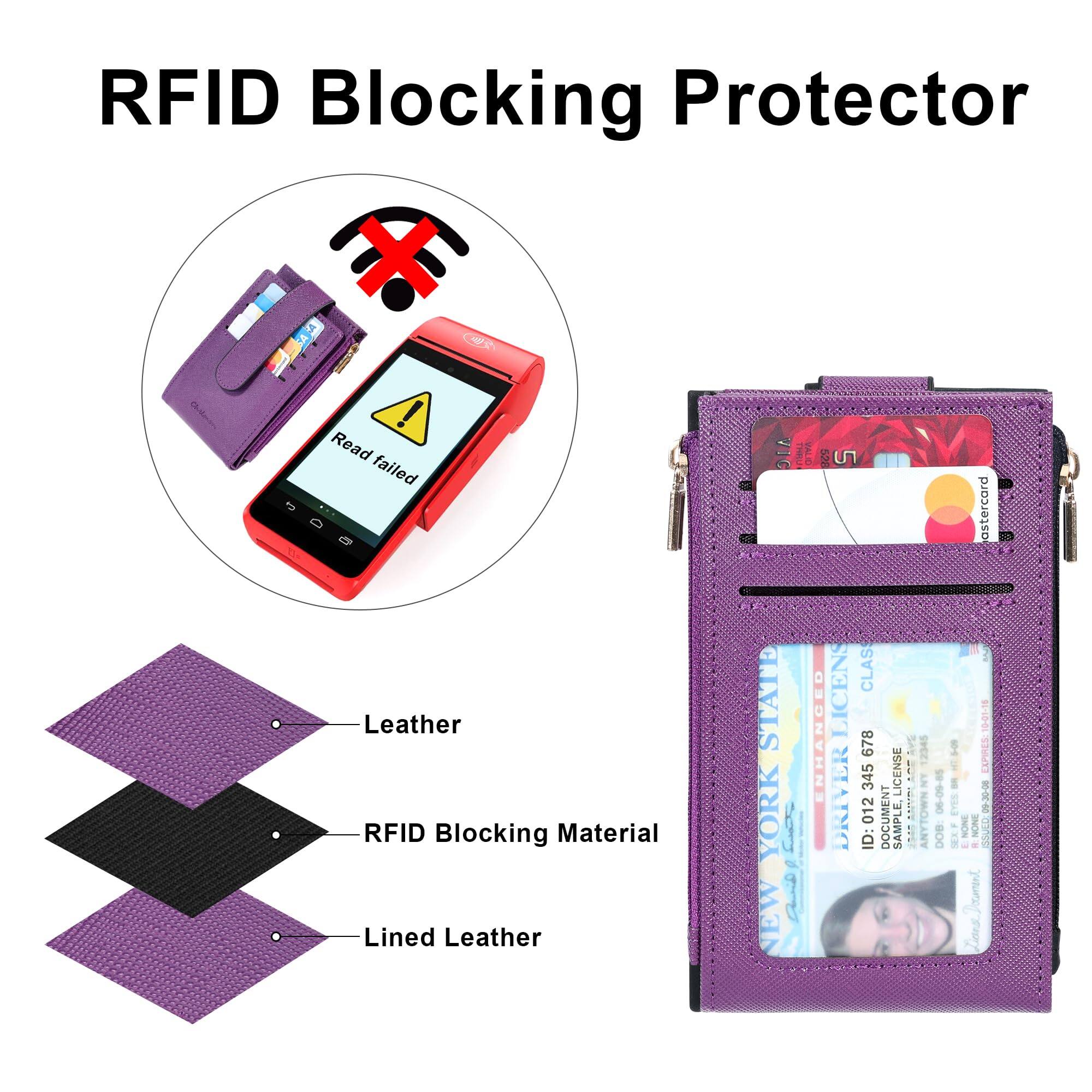 Jadie Link Womens Rfid Slim Card Holder Wallet Thin Bifold Multi card ...