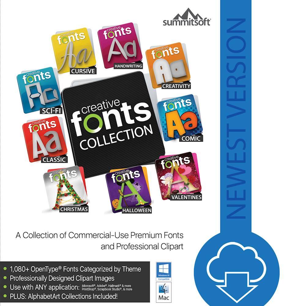 Summitsoft The Creative Fonts Collection Mac OS, Windows [Digital ...