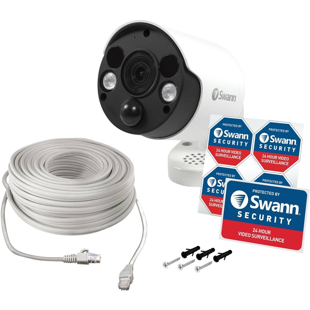 Best Buy: Swann 5MP Bullet IP Surveillance Camera White SWNHD-865MSFB-US