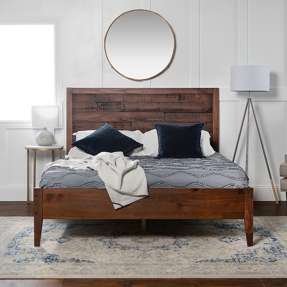 Best Buy: Walker Edison 64" Queen-Size Standard Bed Mahogany BBWQPLAMA