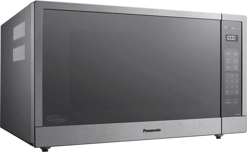 Panasonic 2.2 Cu. Ft. 1250 Watt SN97JS Microwave with Cyclonic Inverter and Sensor Cooking ...