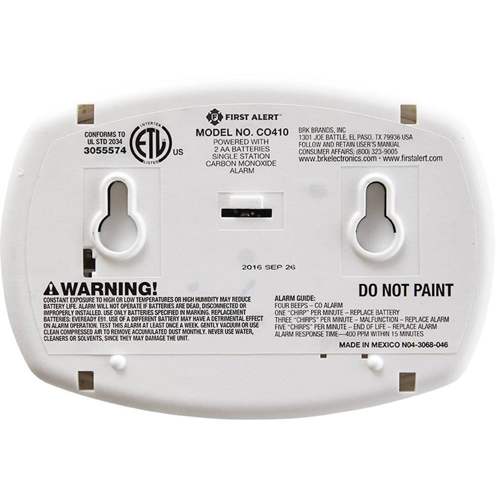 Best Buy: First Alert Carbon Monoxide Alarm 1039727