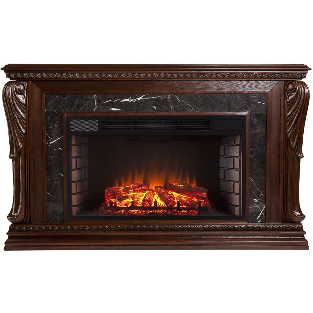 Best Buy: SEI Furniture Electric Fireplace Grained Espresso With Dark ...