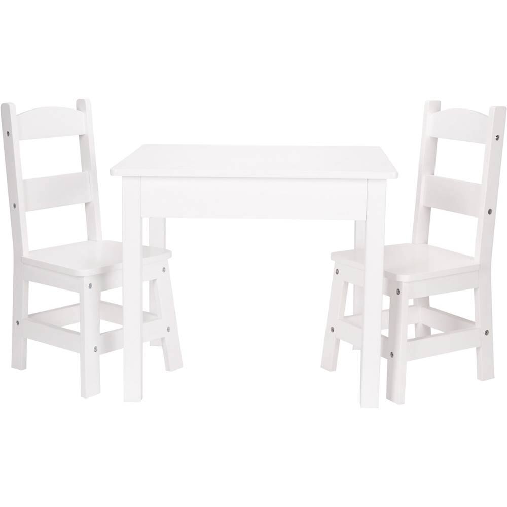 Best Buy: Melissa & Doug Rectangular Wood 3-Piece Table Set White 30225