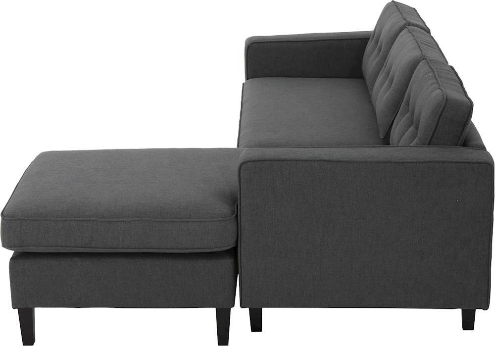 Customer Reviews: Noble House Selmer L-Shaped Fabric 2-Piece Sectional ...