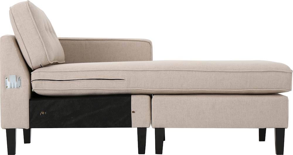 Customer Reviews: Noble House Selmer L-Shaped Fabric 2-Piece Sectional ...