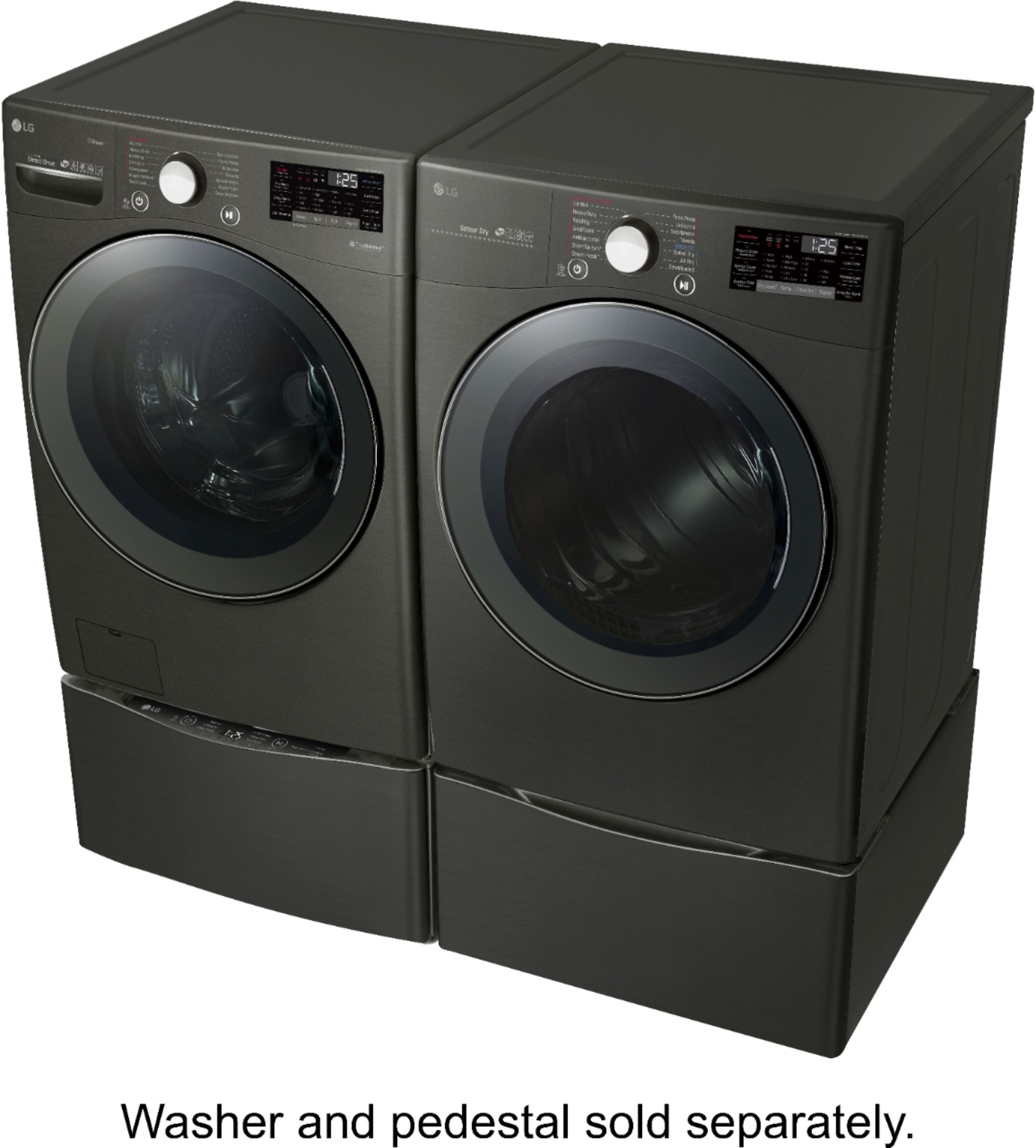 Customer Reviews: LG 7.4 Cu. Ft. Stackable Smart Electric Dryer with Steam and Sensor Dry Black ...