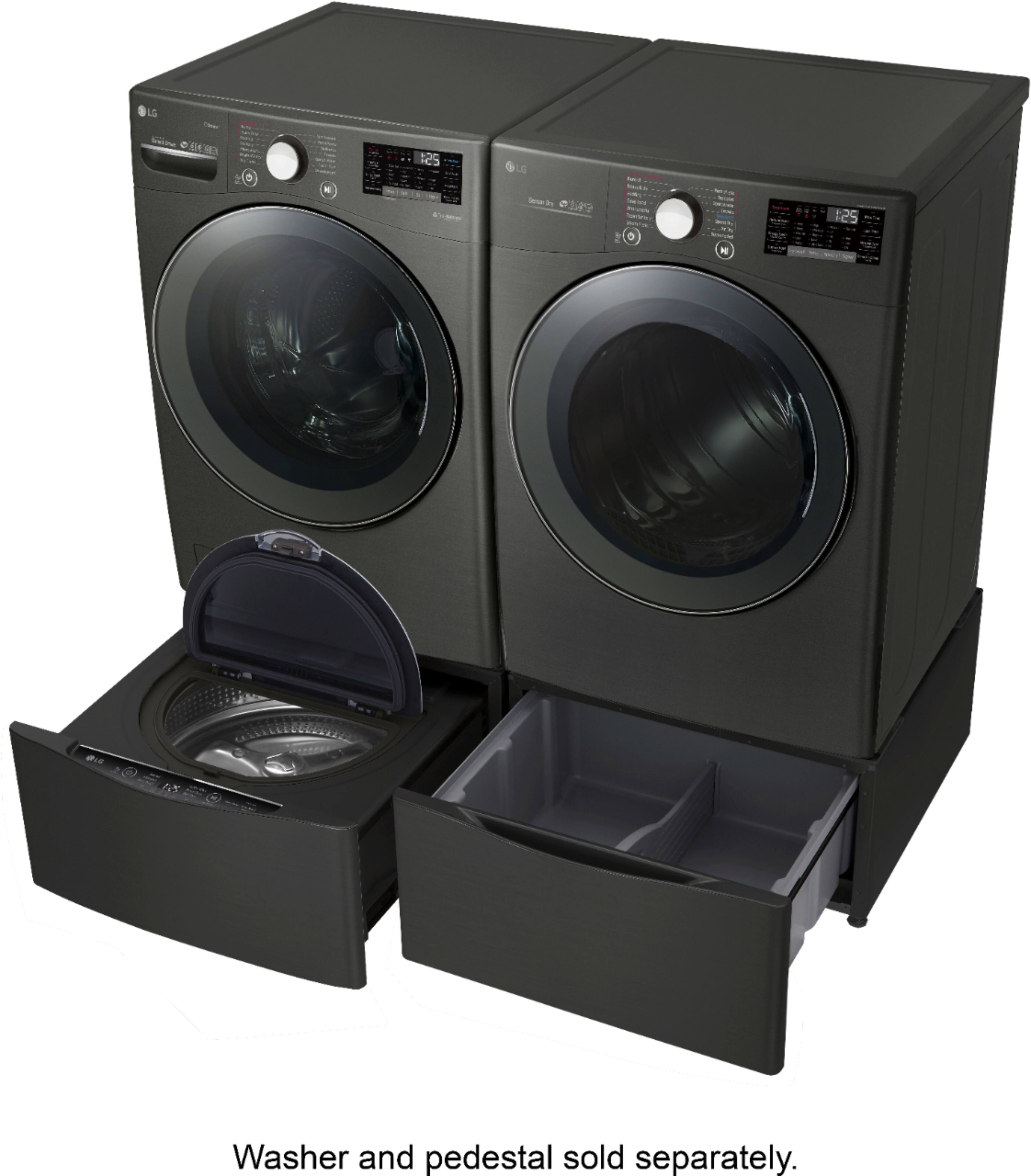 Customer Reviews: LG 7.4 Cu. Ft. Stackable Smart Electric Dryer with Steam and Sensor Dry Black ...