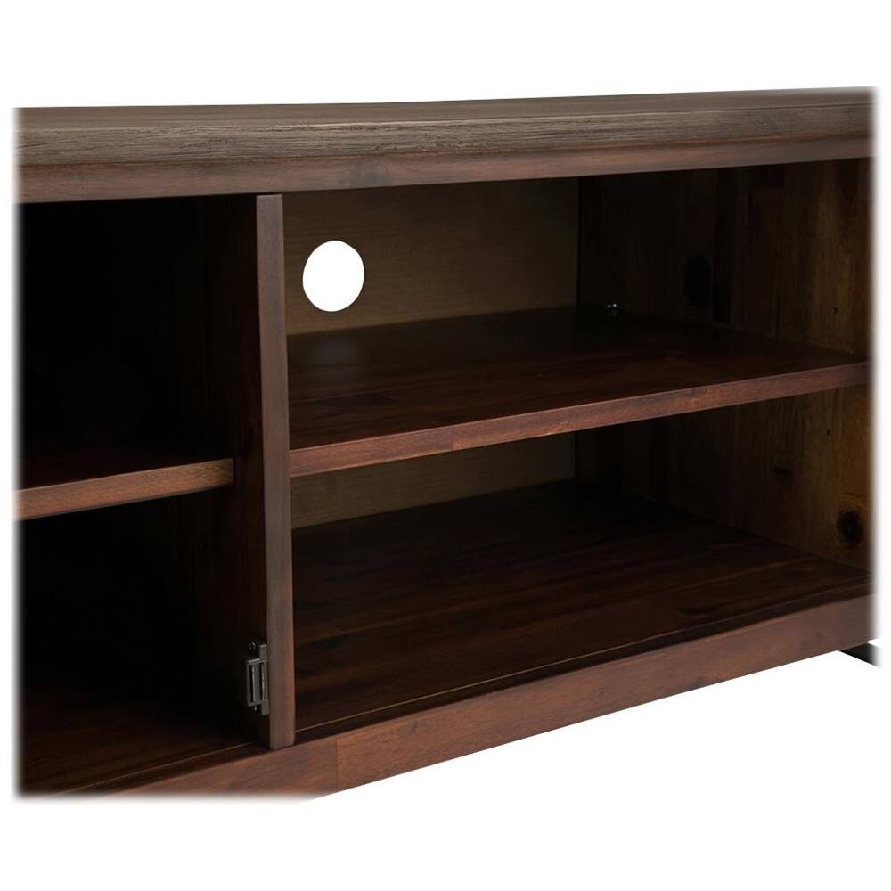 Simpli Home Lowry TV Cabinet for Most TVs Up to 70" Distressed Charcoal ...