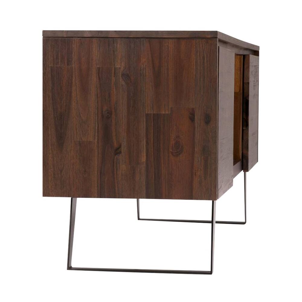 Simpli Home Lowry TV Cabinet for Most TVs Up to 70" Distressed Charcoal ...