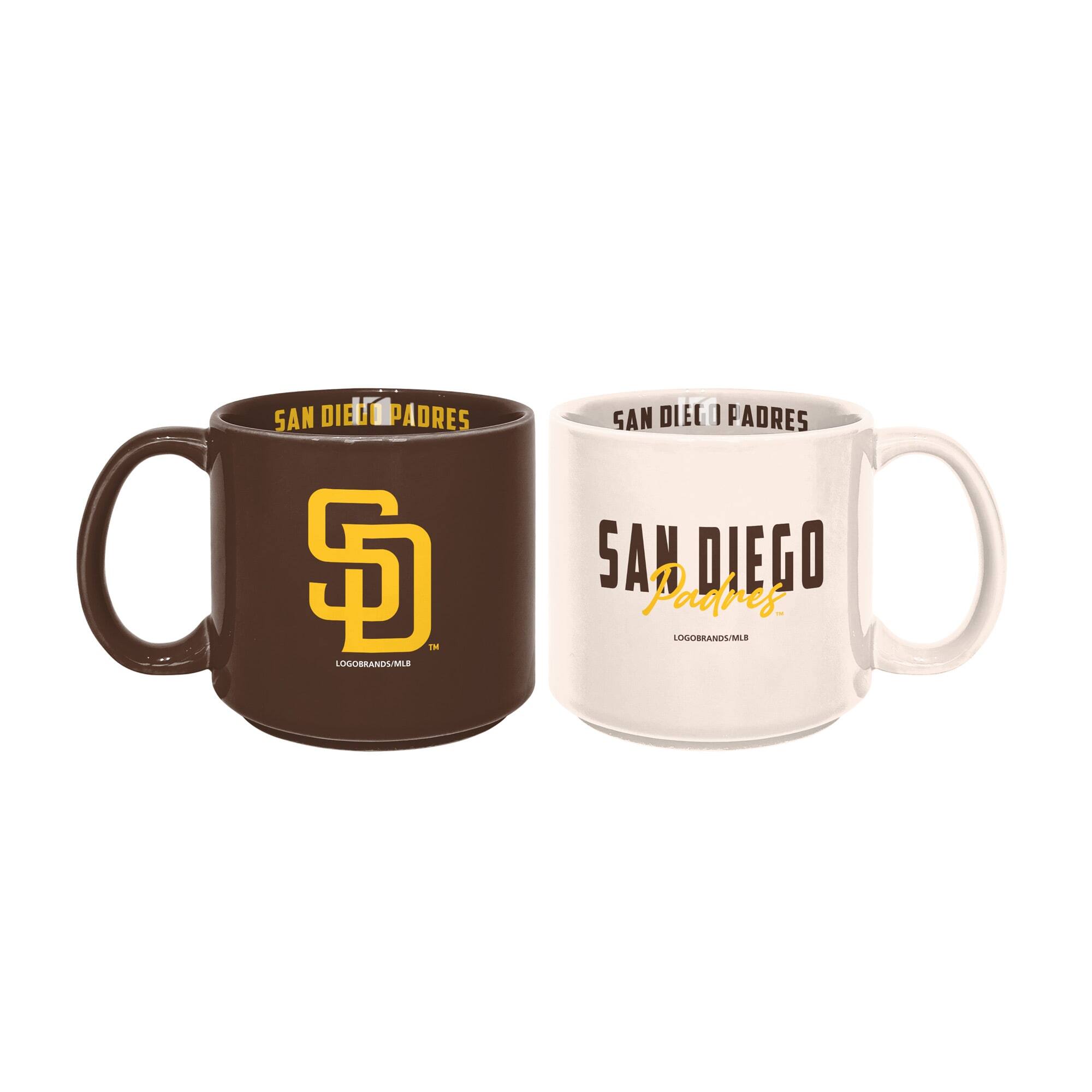 Logo Brands San Diego Padres 2 Pack 15oz. Stackable Mug Set Multicolor ...