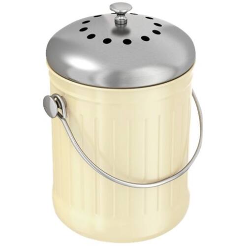 Best Buy: iTouchless 1.3-Gal. Trash Can Beige CB01SC