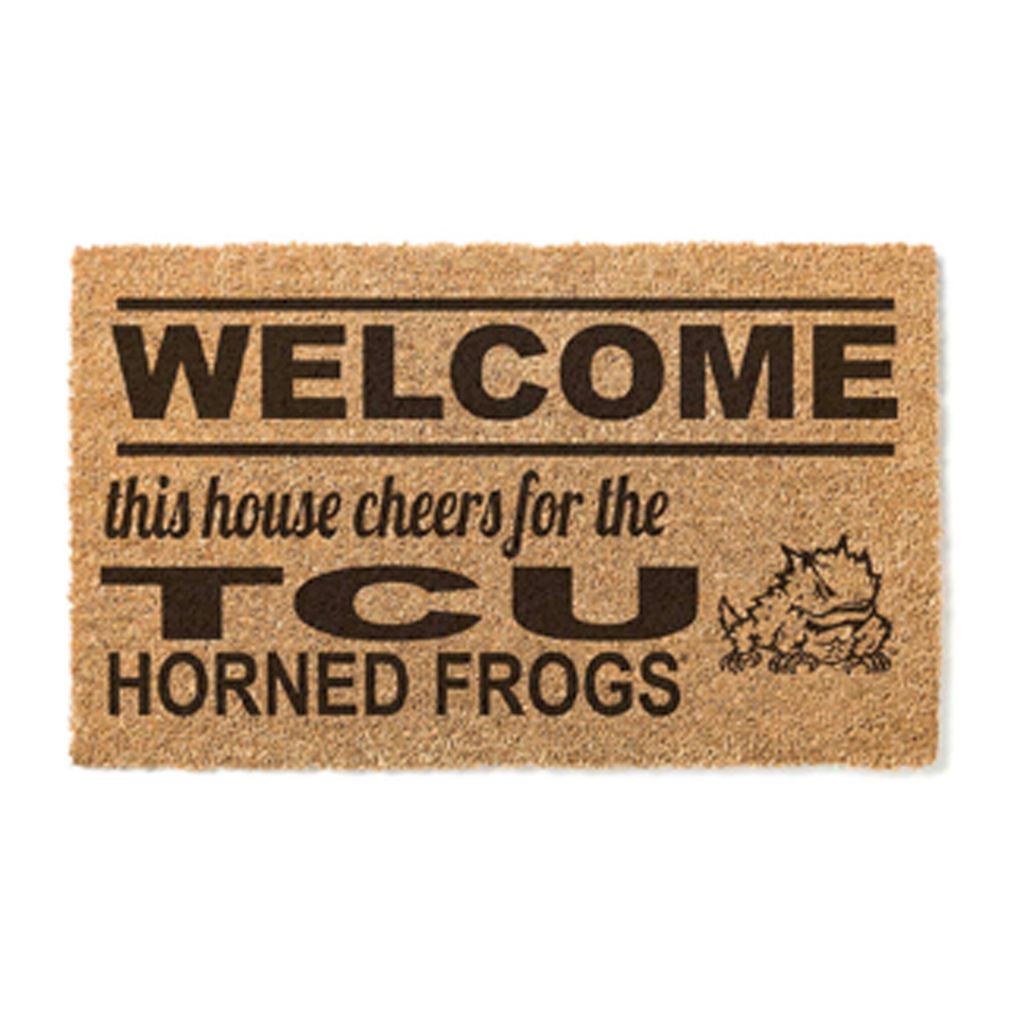 Jardine TCU Horned Frogs 18" x 30" Welcome Doormat Brown 4578403 - Best Buy