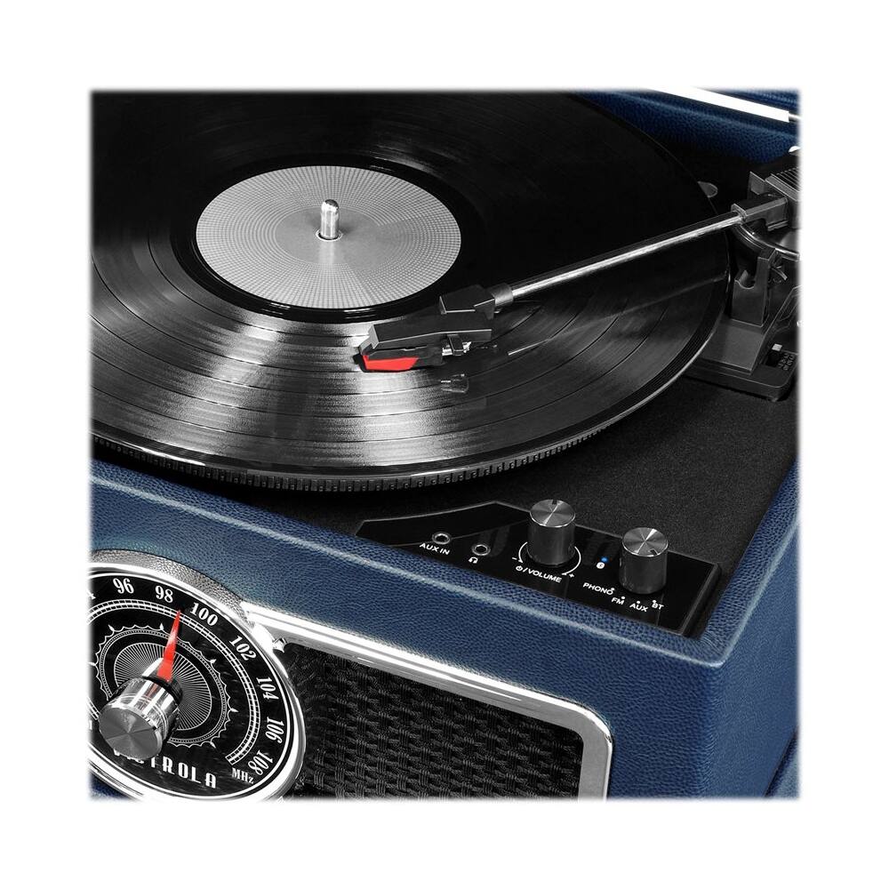 Best Buy: Victrola Bluetooth Stereo Audio System Blue VTA-810B-BLU