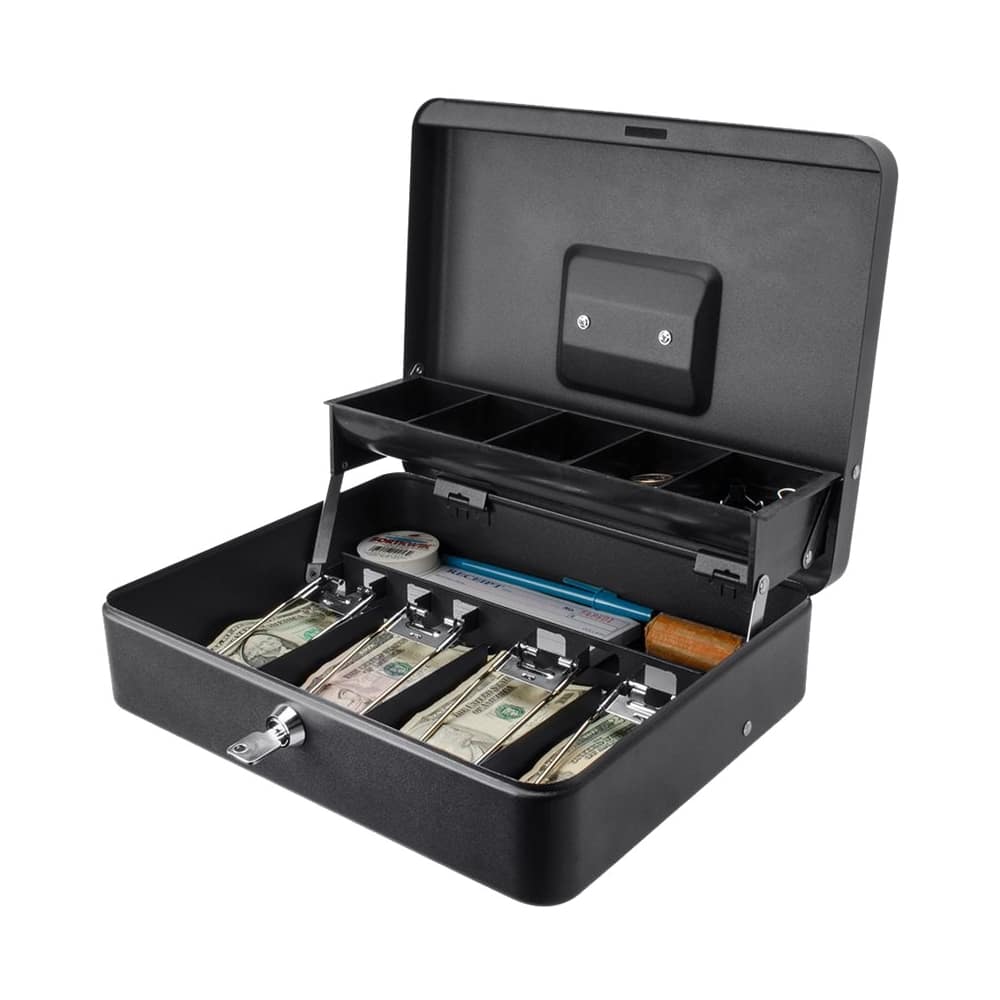 Best Buy: Barska Cash Box with Key Lock Black CB13054