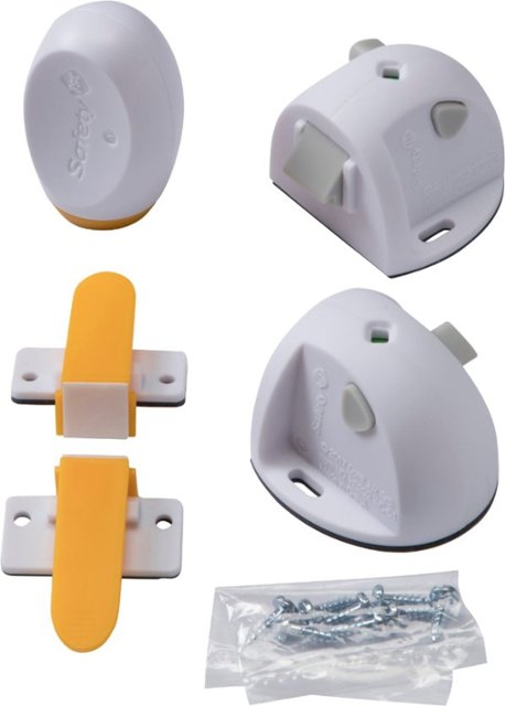Safety 1st Adhesive Magnetic Lock System 2 Locks and 1 Key White ...