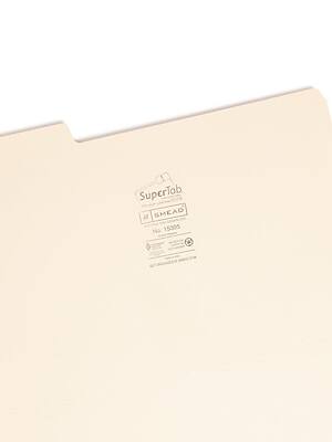 Smead SuperTab Reinforced File Folder, 3 Tab, Legal Size, 100/Box ...