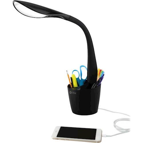 Best Buy: OttLite LED Desk Space Organizer Lamp with USB Port Black ...