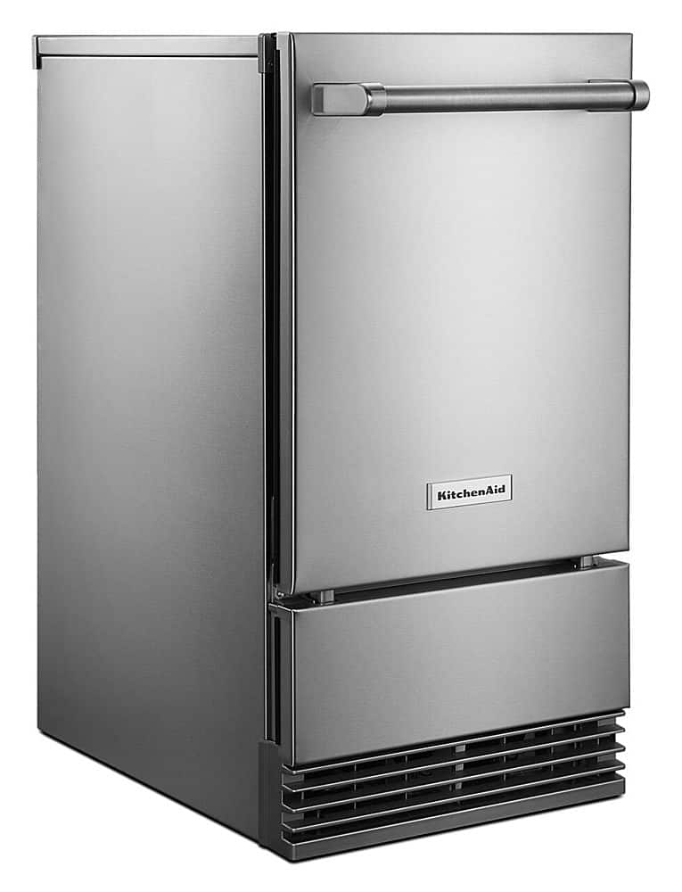 Best Buy: KitchenAid 18" 29.1-Lb. Freestanding Icemaker Stainless Steel ...