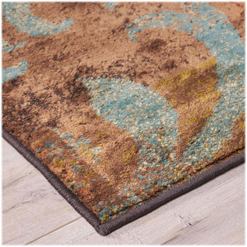 Best Buy: Noble House Frisco Abstract 5' x 7'6" Rug Brown/Multi-Colored ...
