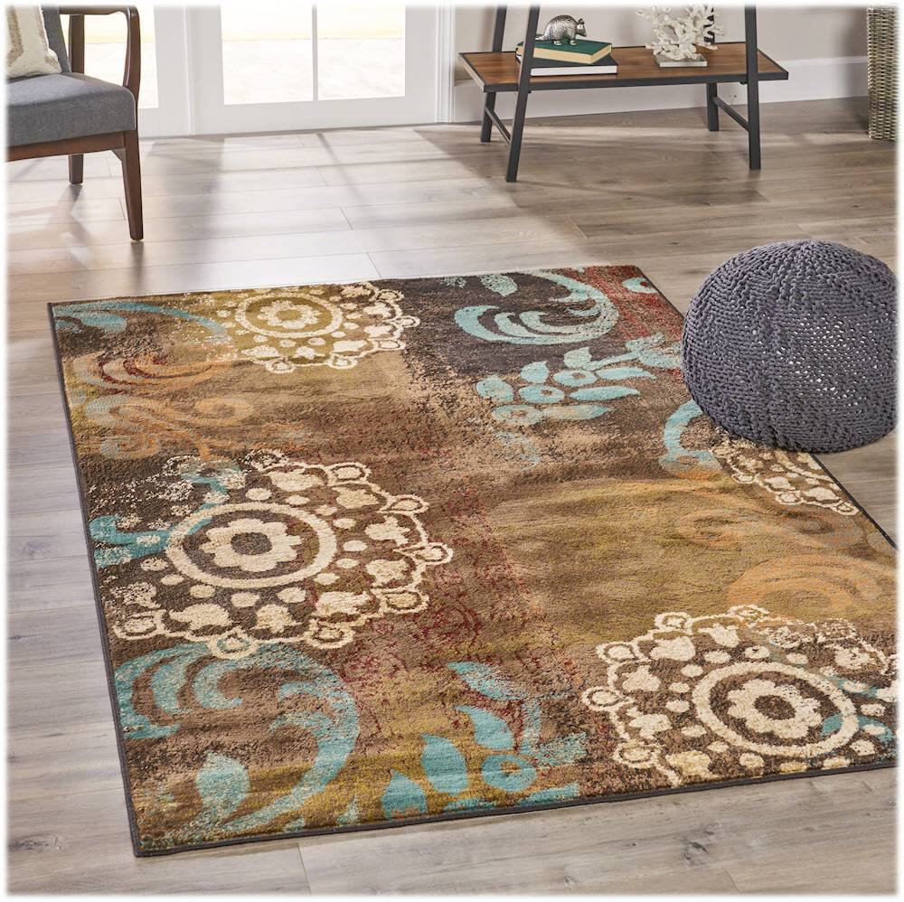 Best Buy: Noble House Frisco Abstract 5' x 7'6" Rug Brown/Multi-Colored ...