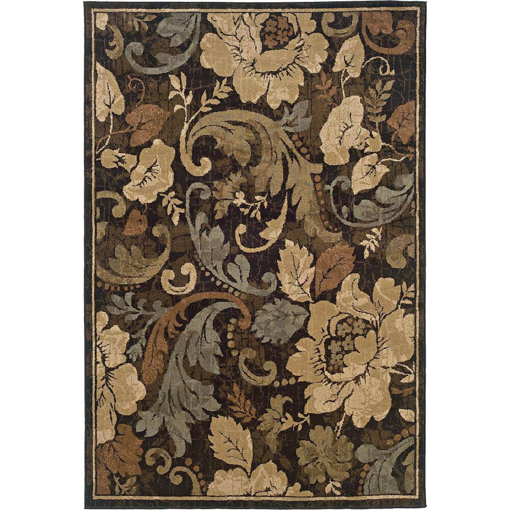 Noble House Merricourt Floral 7'10" x 10' Rug Brown/Beige 306187 - Best Buy
