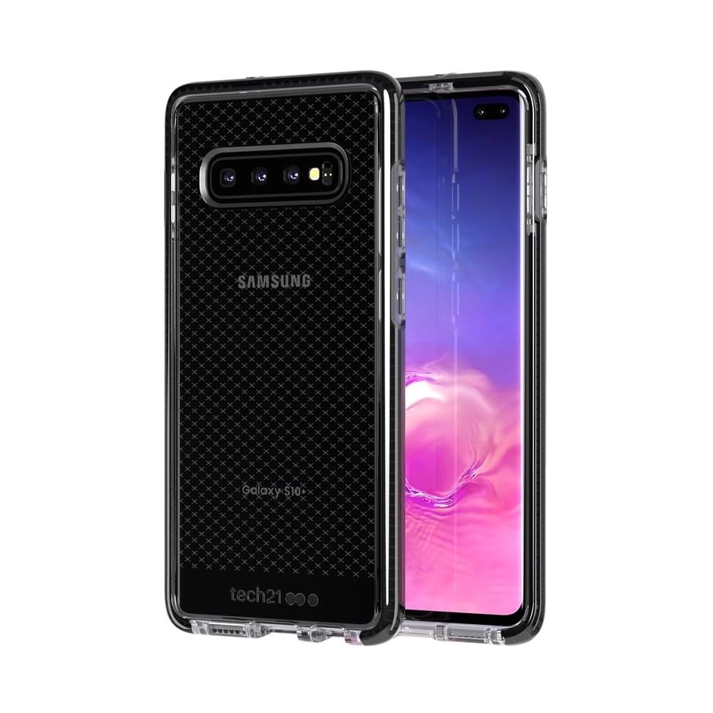 Best Buy: Tech21 Evo Check Case for Samsung Galaxy S10+ Smokey/Black ...