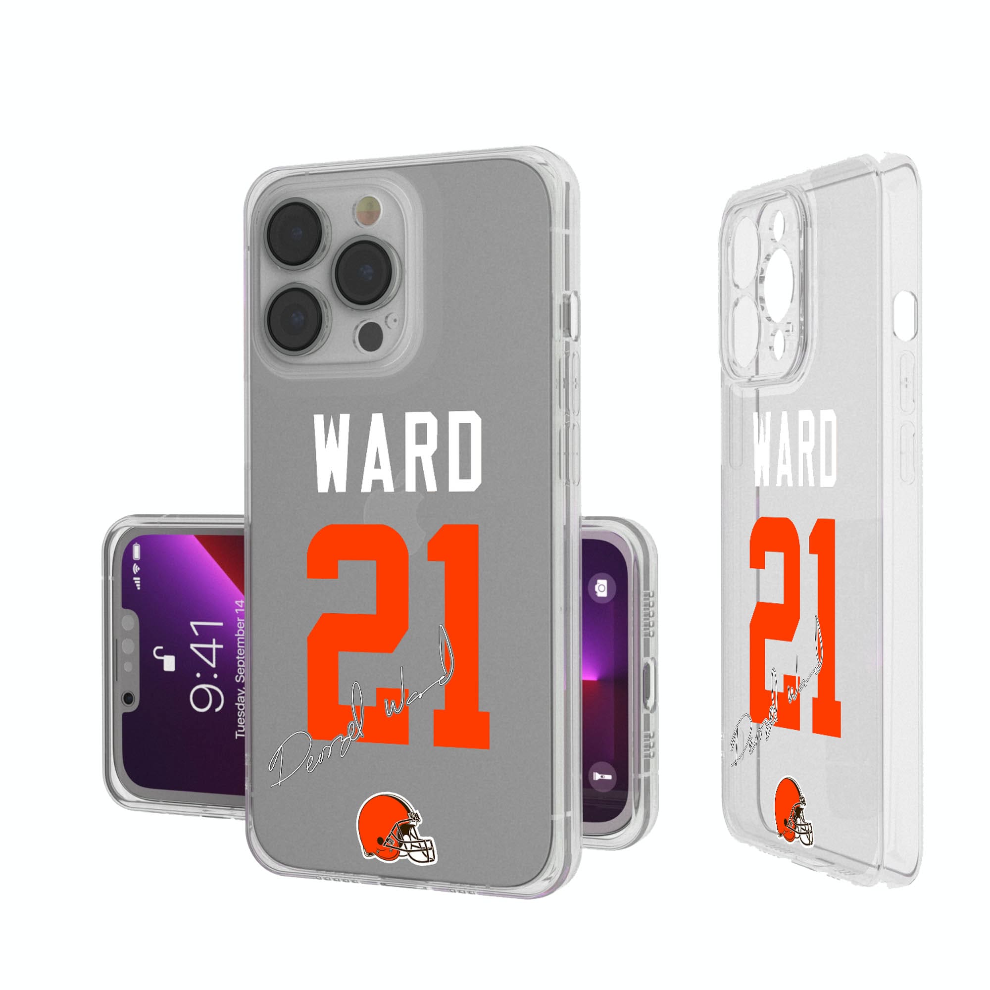 Keyscaper NFL Denzel Ward Cleveland Browns iPhone Clear Case 15 Pro ...