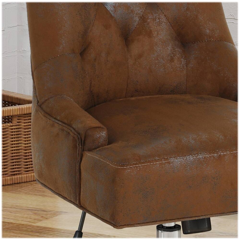 Best Buy: Noble House Cologne Microfiber Desk Chair Brown 304966