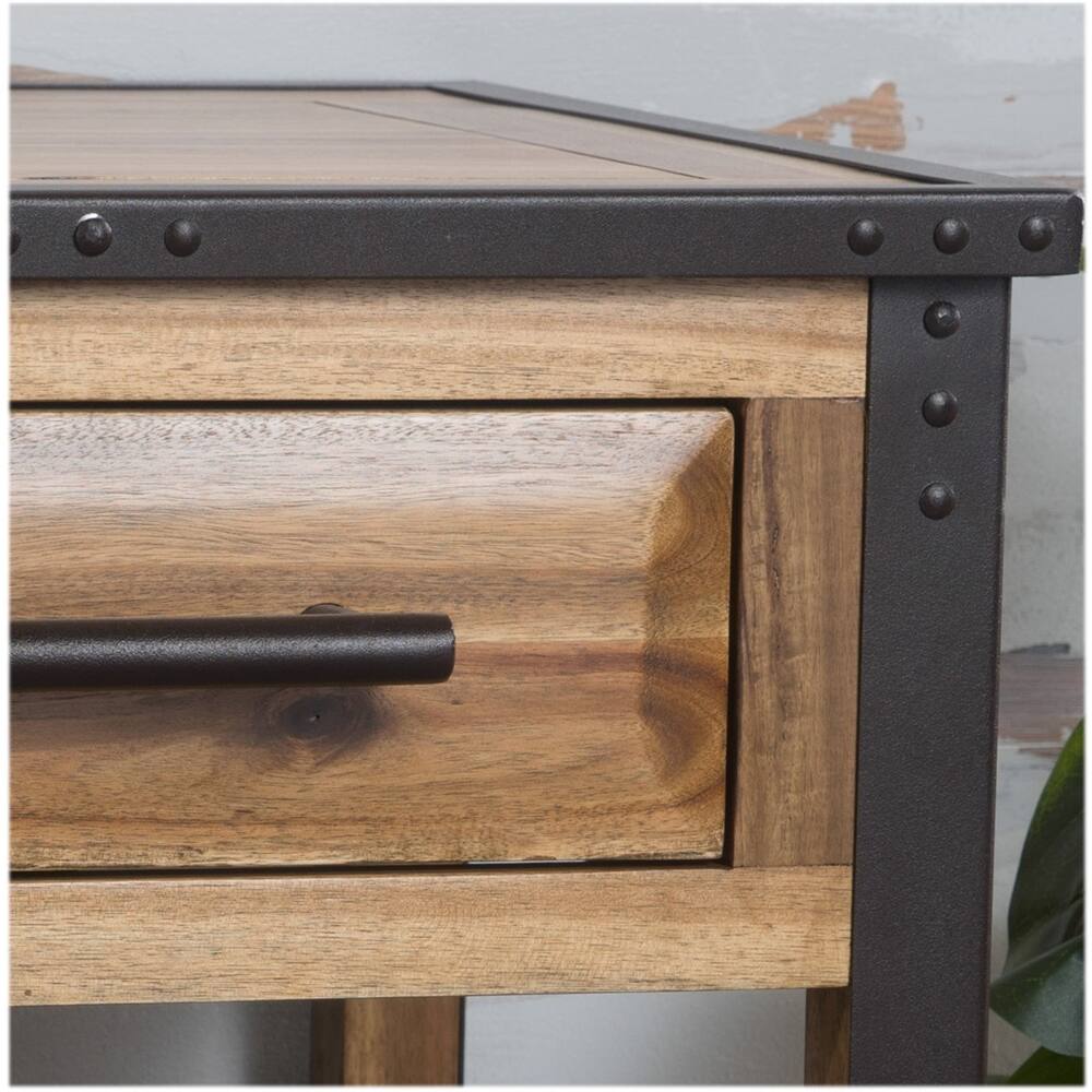 Best Buy: Noble House Strasburg Acacia Wood Side Table Natural 295318