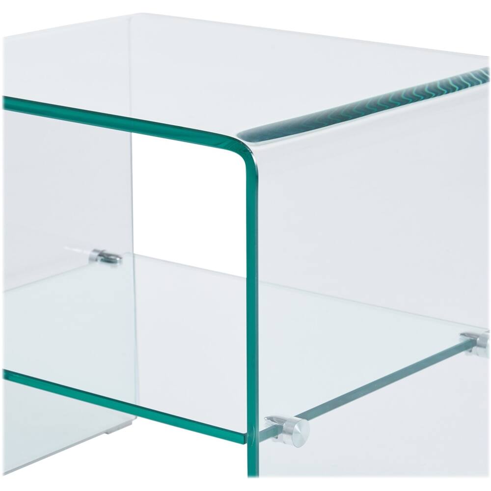 Best Buy: Noble House Lansdale Rectangular Tempered Glass End Table ...