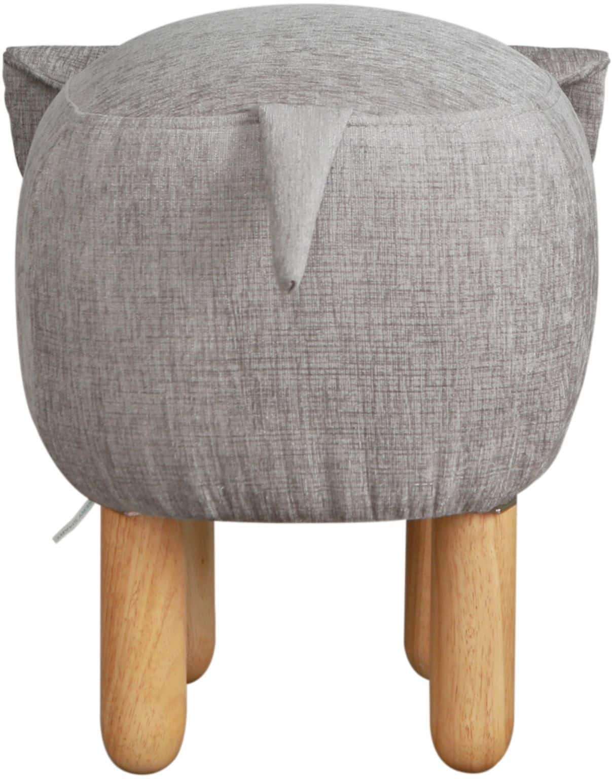 Best Buy: Karla Dubois Kids Linen Ottoman Gray EK-606L