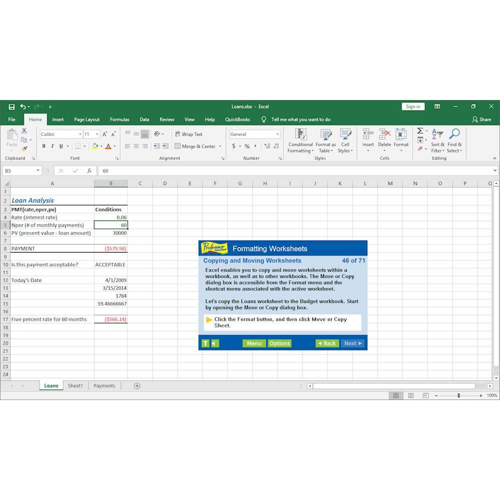 Customer Reviews: Individual Software Professor Teaches Excel 2019 ...