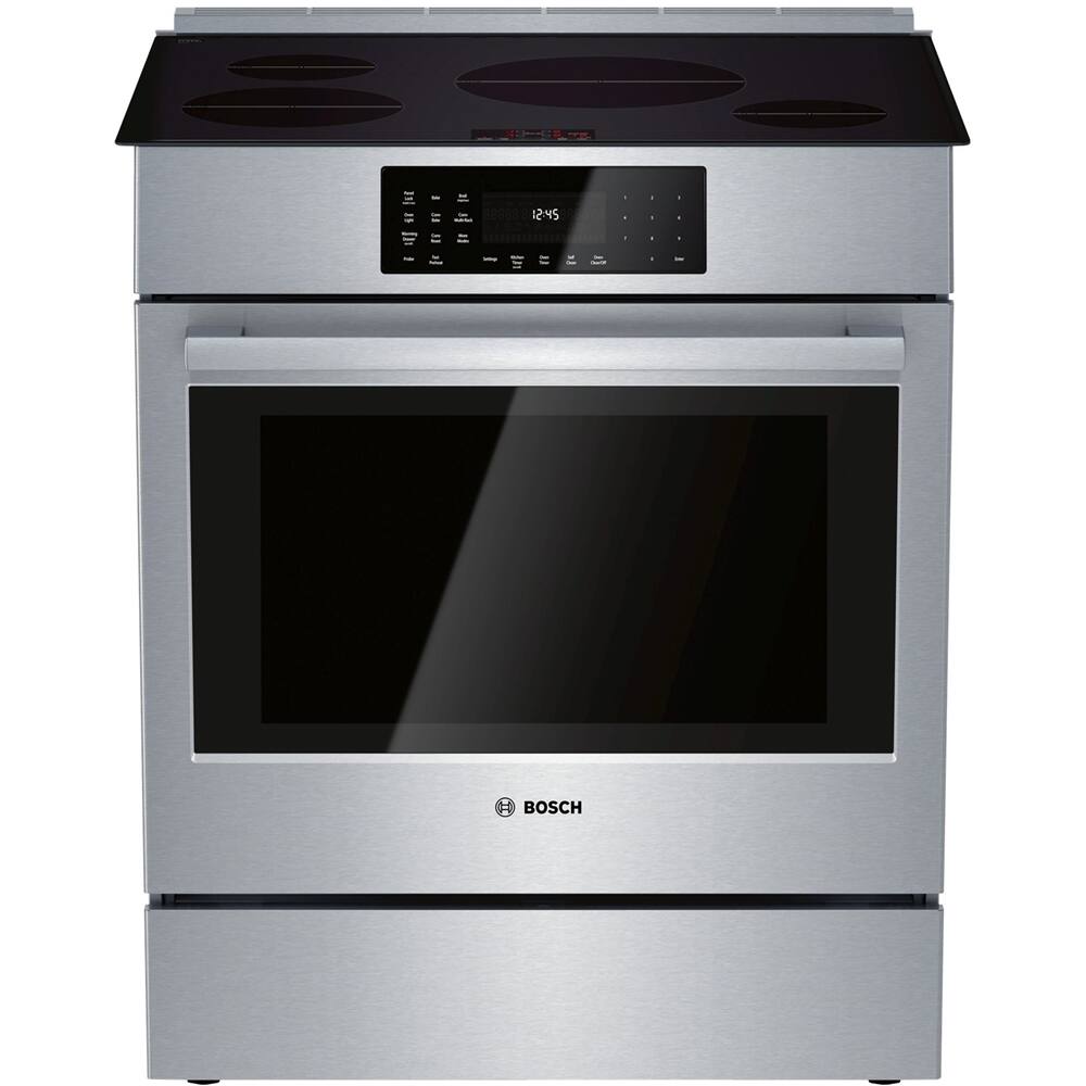 Bosch 800 Series 4.6 Cu. Ft. Self Cleaning Slide In Electric Induction ...