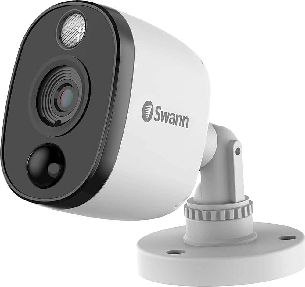 Swann Indoor/Outdoor 1080p Wired Surveillance Camera Black/White SWPRO ...