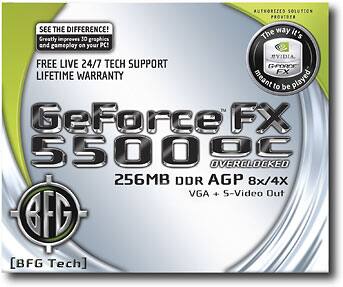 Best Buy: BFG GeForce FX 5500 OC Graphics Card BFGR55256OC