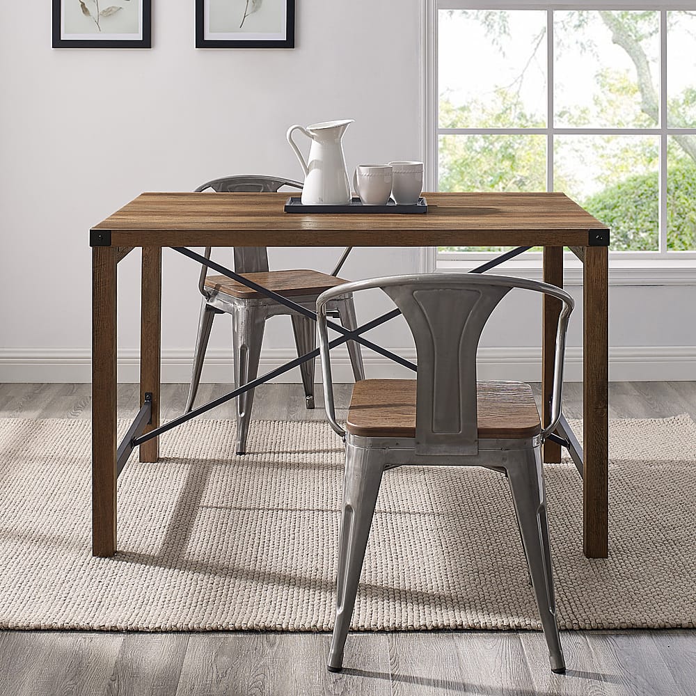 Best Buy: Walker Edison Rectangular Industrial Metal / High-Grade MDF ...