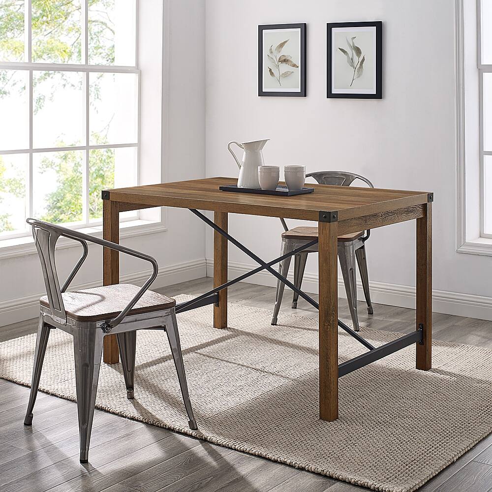 Best Buy: Walker Edison Rectangular Industrial Metal / High-Grade MDF ...