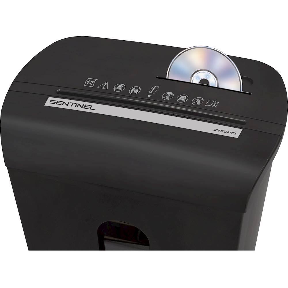 Best Buy: Sentinel 16-Sheet Microcut CD/DVD/Paper Shredder Black FM160P