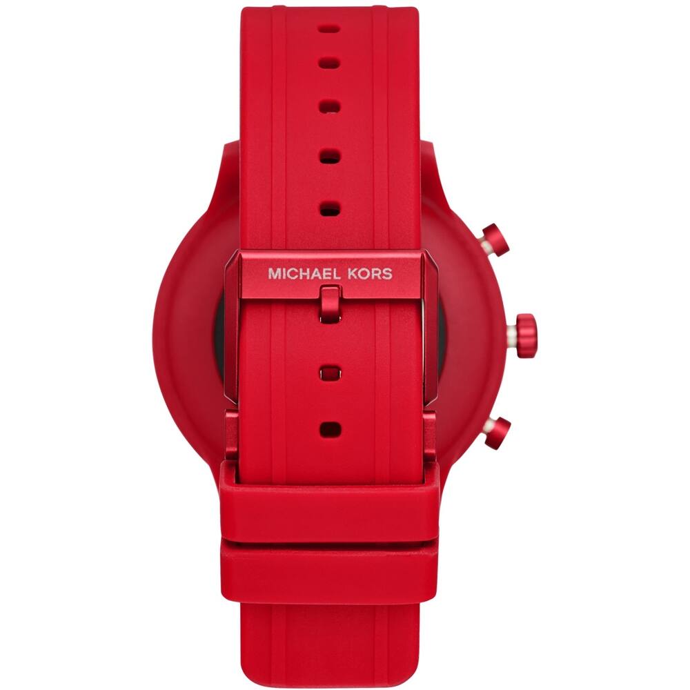 Best Buy: Michael Kors Gen 4 MKGO Smartwatch 43mm Aluminum Red with Red ...