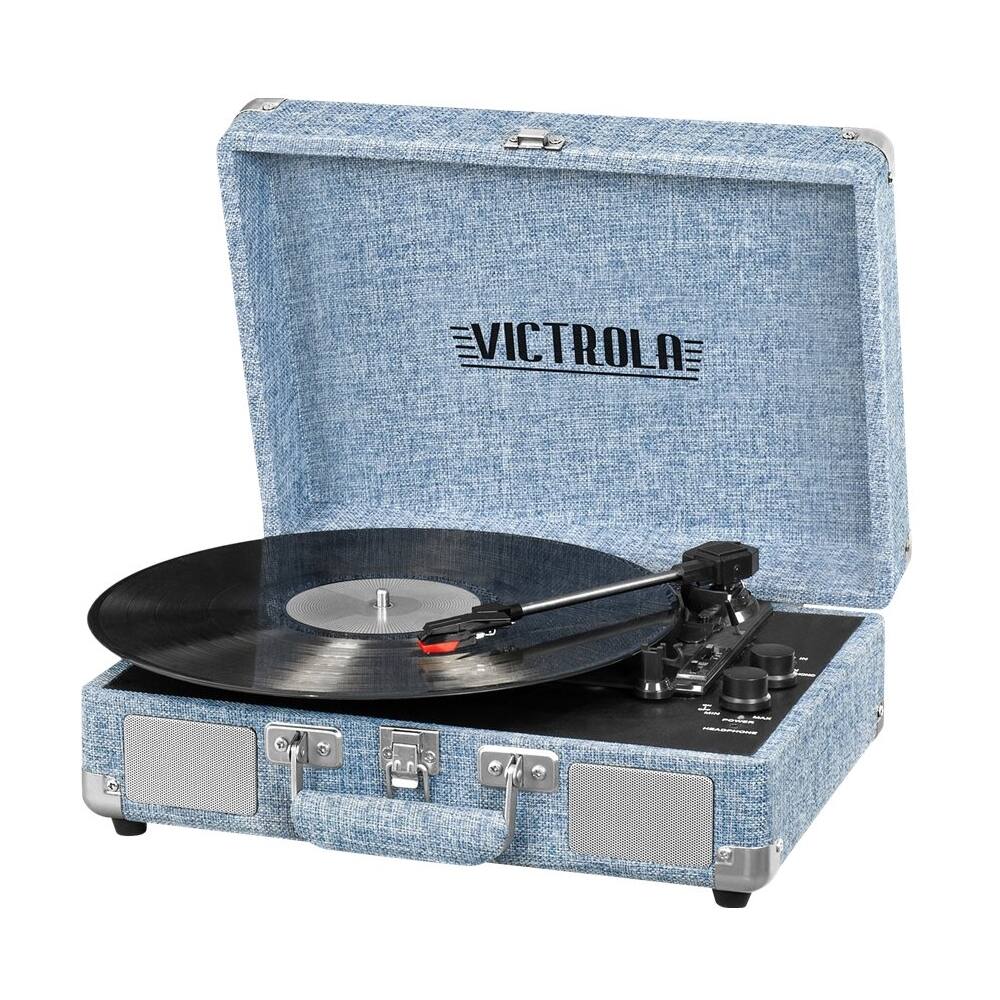 Victrola Stereo Turntable Light Denim Blue VSC-52BT-LDB - Best Buy
