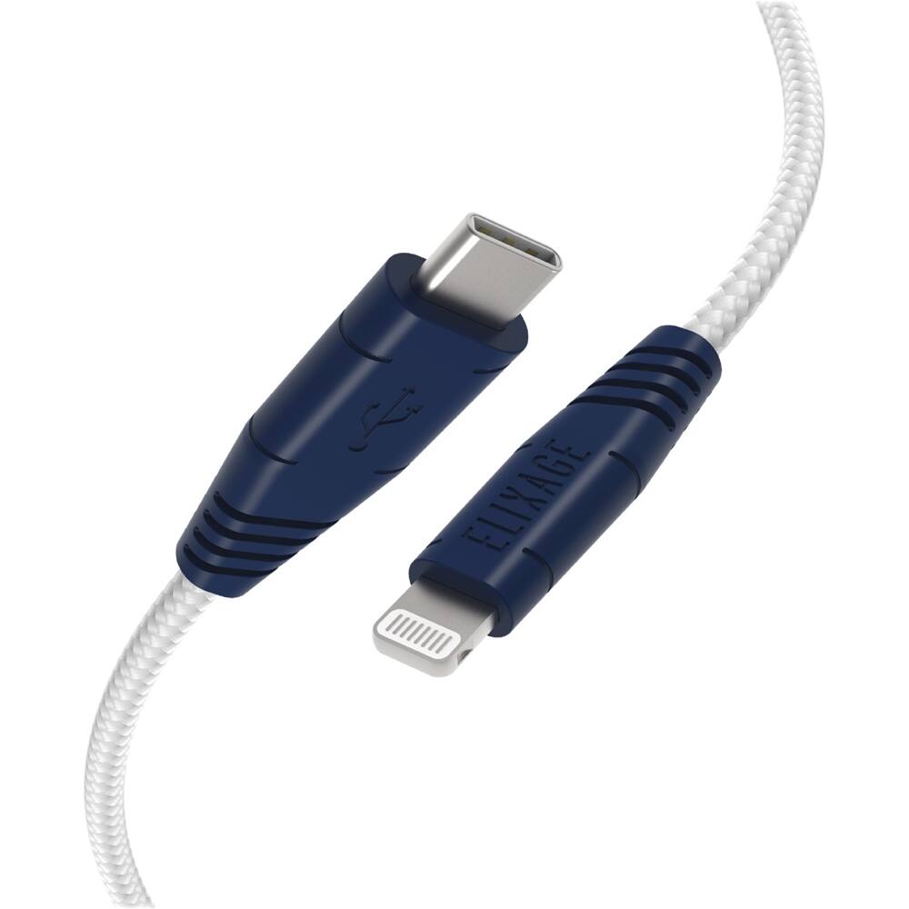 Best Buy: Elixage 4' USB Type C-to-Lightning Charge-and-Sync Cable ...